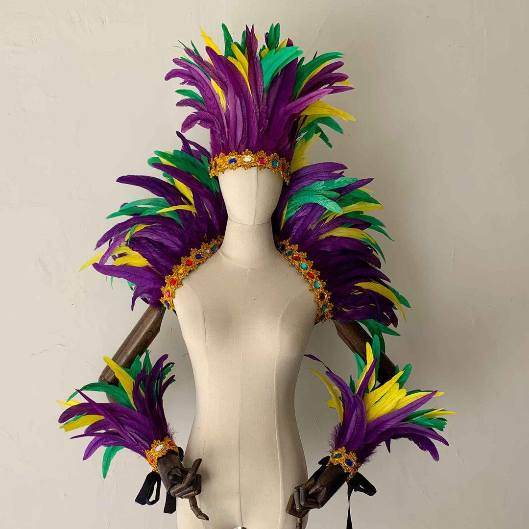 4ply Showgirl Feather Shawl Carnival Feather Scarf Stage Show Feather ...
