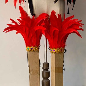 4ply Showgirl Feather Shawl Carnival Feather Scarf Stage Show Feather ...