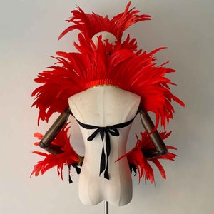 4ply Showgirl Feather Shawl Carnival Feather Scarf Stage Show Feather ...