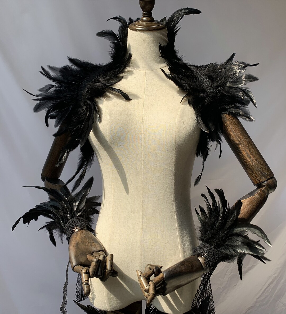 Victorian Real Natural Feather Shrug Shawl Shoulder Wrap Cape - Etsy