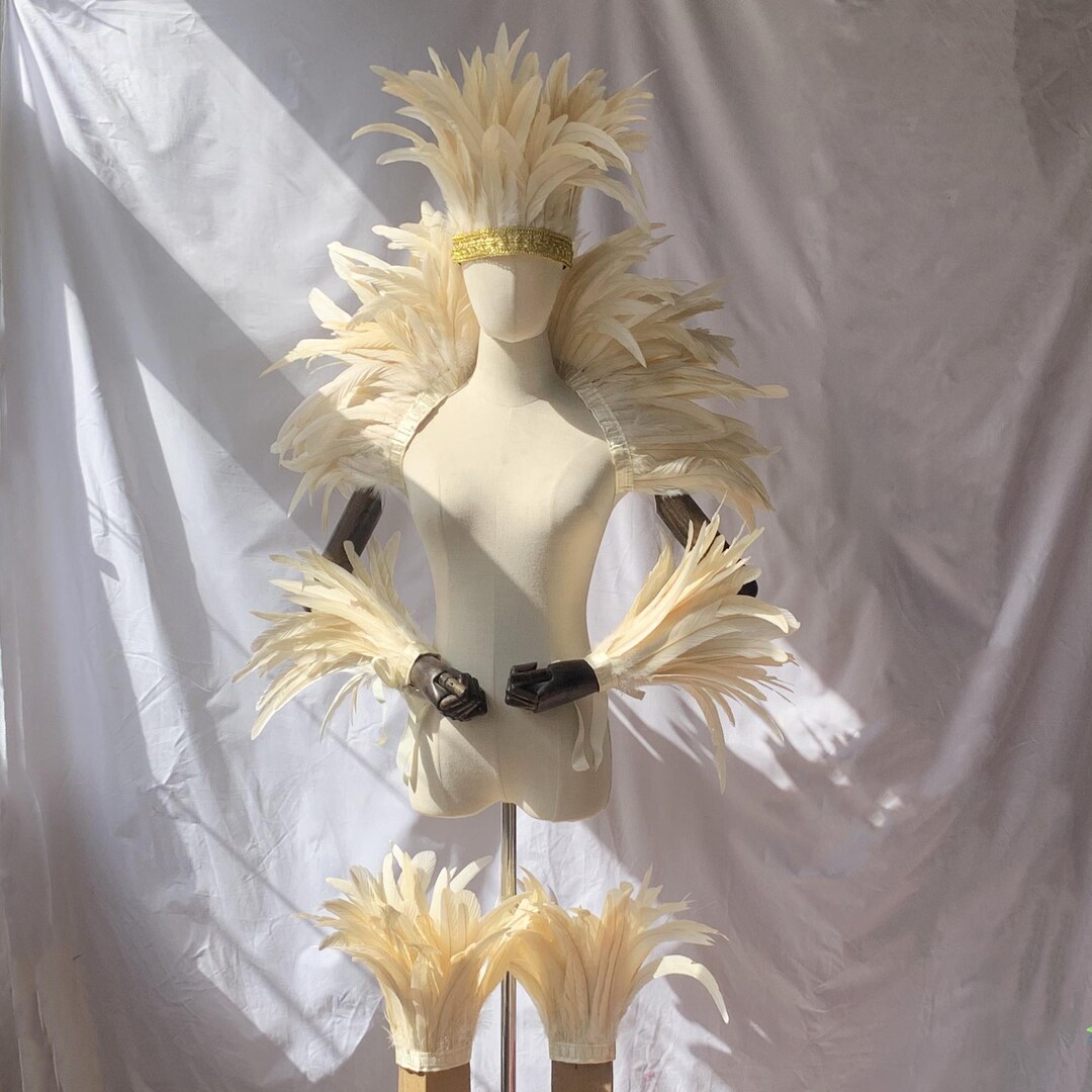 4ply Showgirl Feather Shawl/ Carnival Feather Scarf/ Stage Show Feather ...