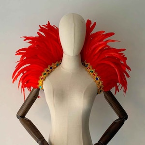 4ply Showgirl Feather Shawl Carnival Feather Scarf Stage Show Feather ...
