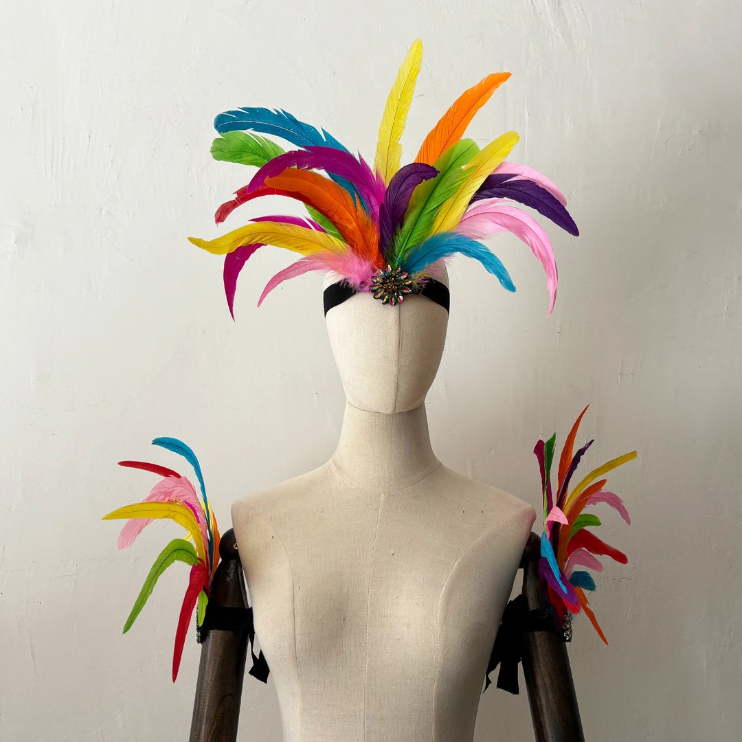 Carnival Costume/stage Show Costume/costume Epaulette/carnival Feather ...