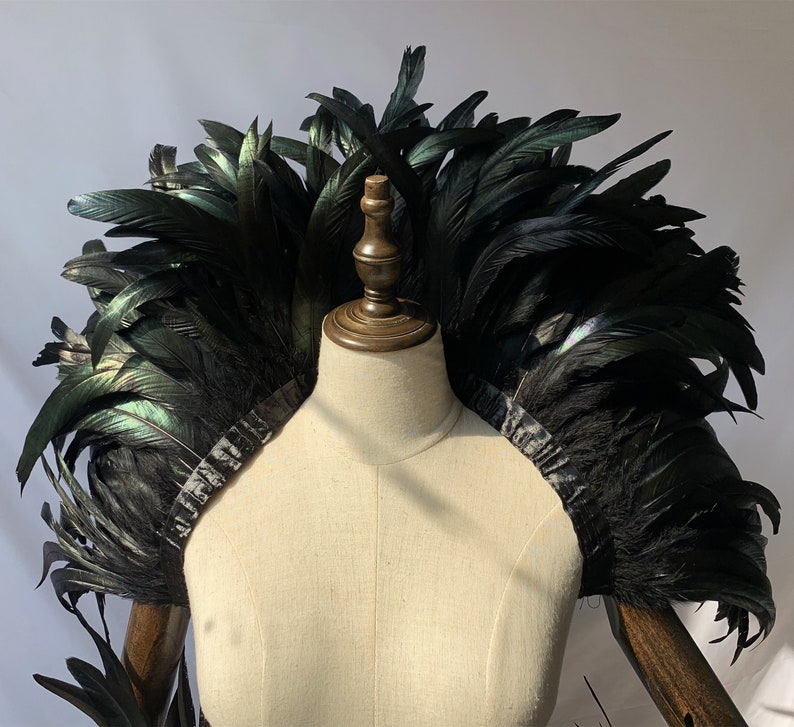 Carnival Costume Black Feather Wrap Shawl - Etsy