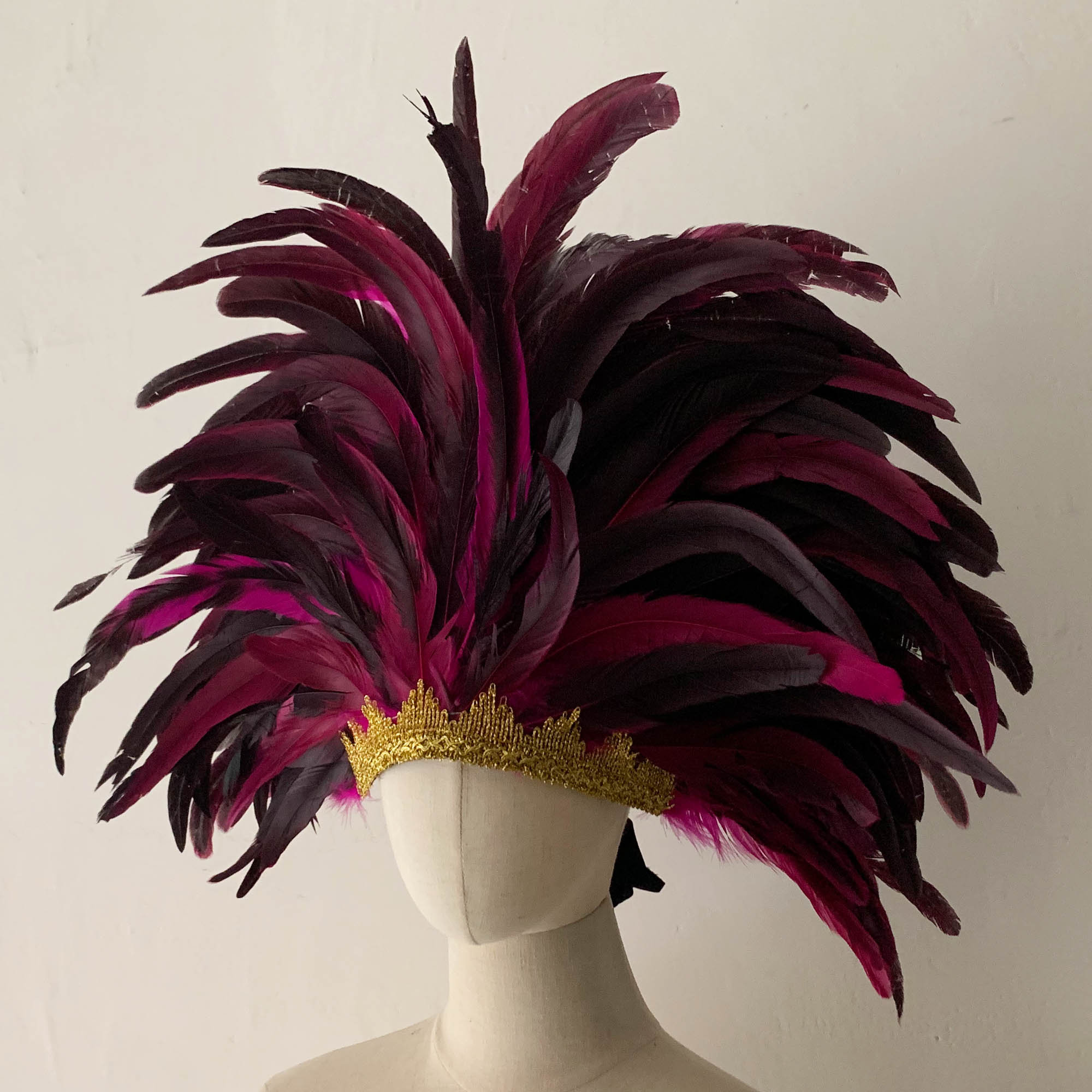 Hot Pink Feather Carnival Headdress/gatsby Flapper Headband/samba Party ...