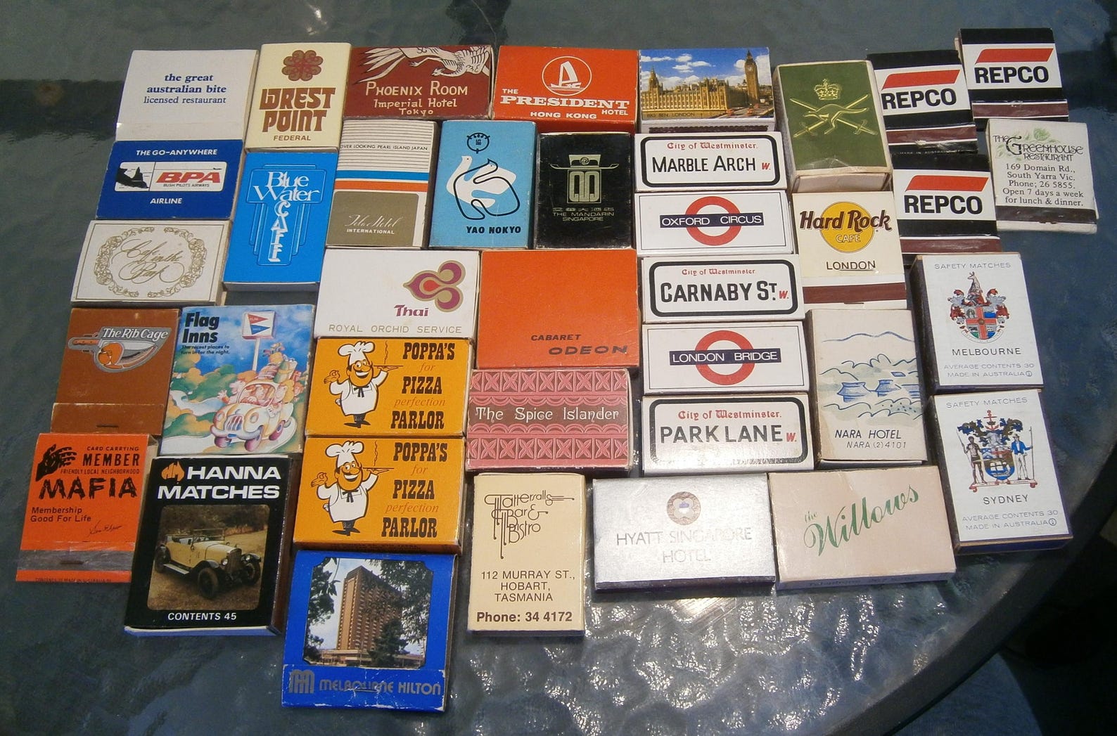 Selection of 38 Used mostly Full Safety Matchboxes, From Around the ...