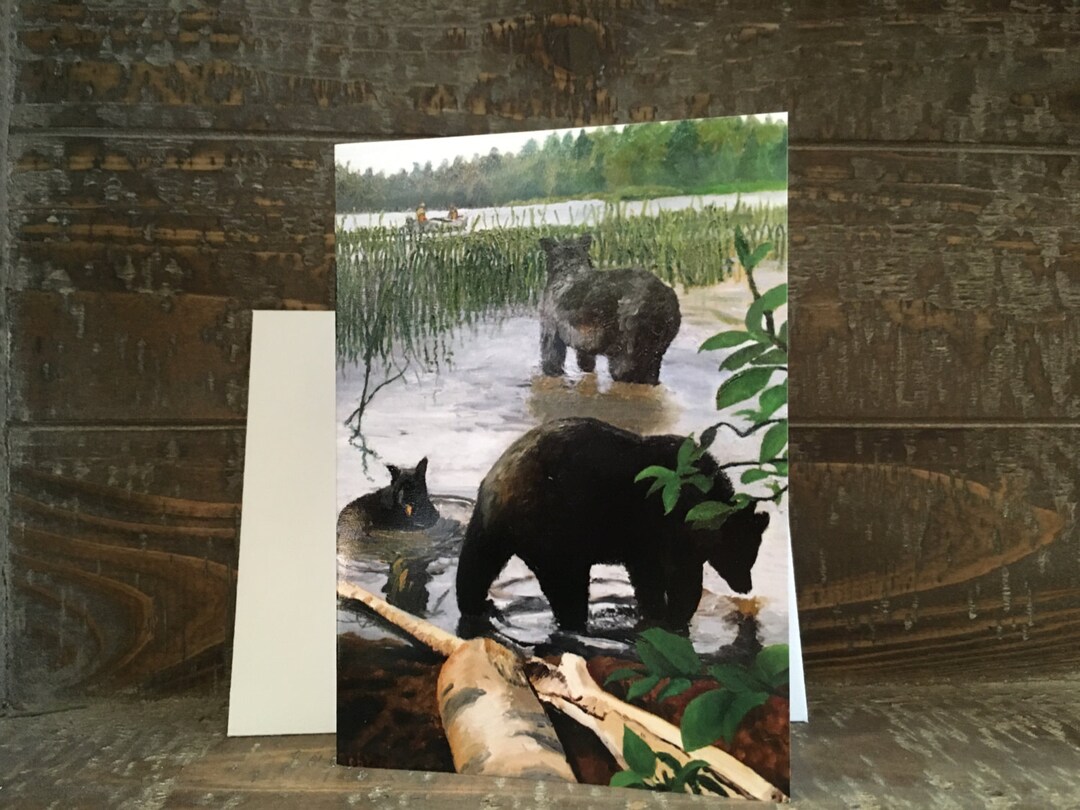 Note Card -- Three Bears - Etsy