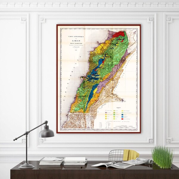 Geological Map of Lebanon - Etsy