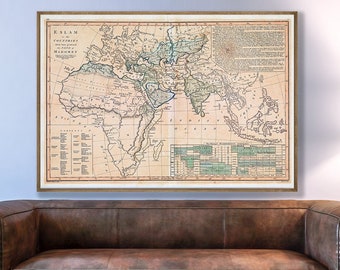 Islamic world map | Etsy