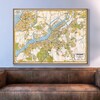 Antique Map of Syria, Old Syria Map With Drawings of Camels, Jerusalem ...