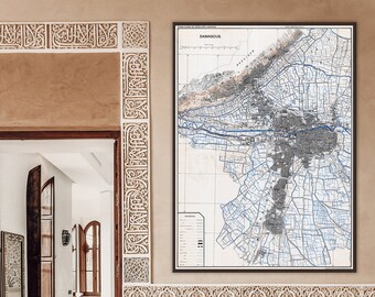 Syria Vintage Style Map Print Syria Map Poster Gift Syria - Etsy