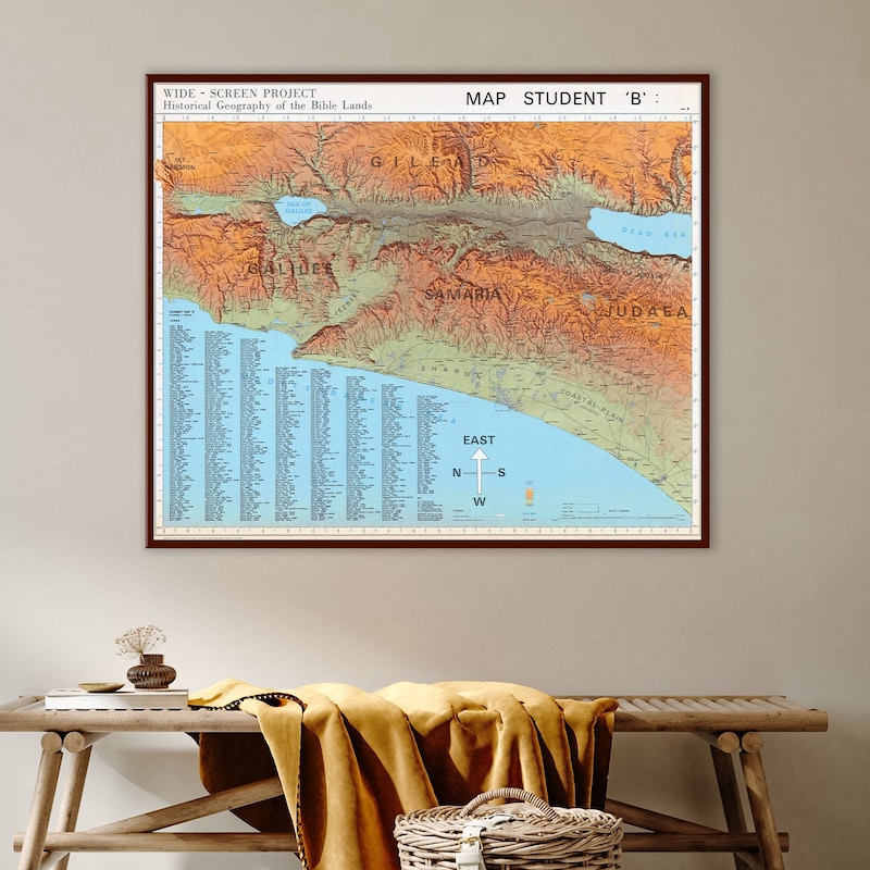 Bible Map Poster - Etsy