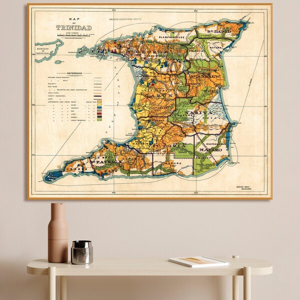 Trinidad Map Poster - Etsy