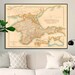 Vintage Map of Crimea, Old Crimea Map, Crimea Wall Map, Crimea Poster ...