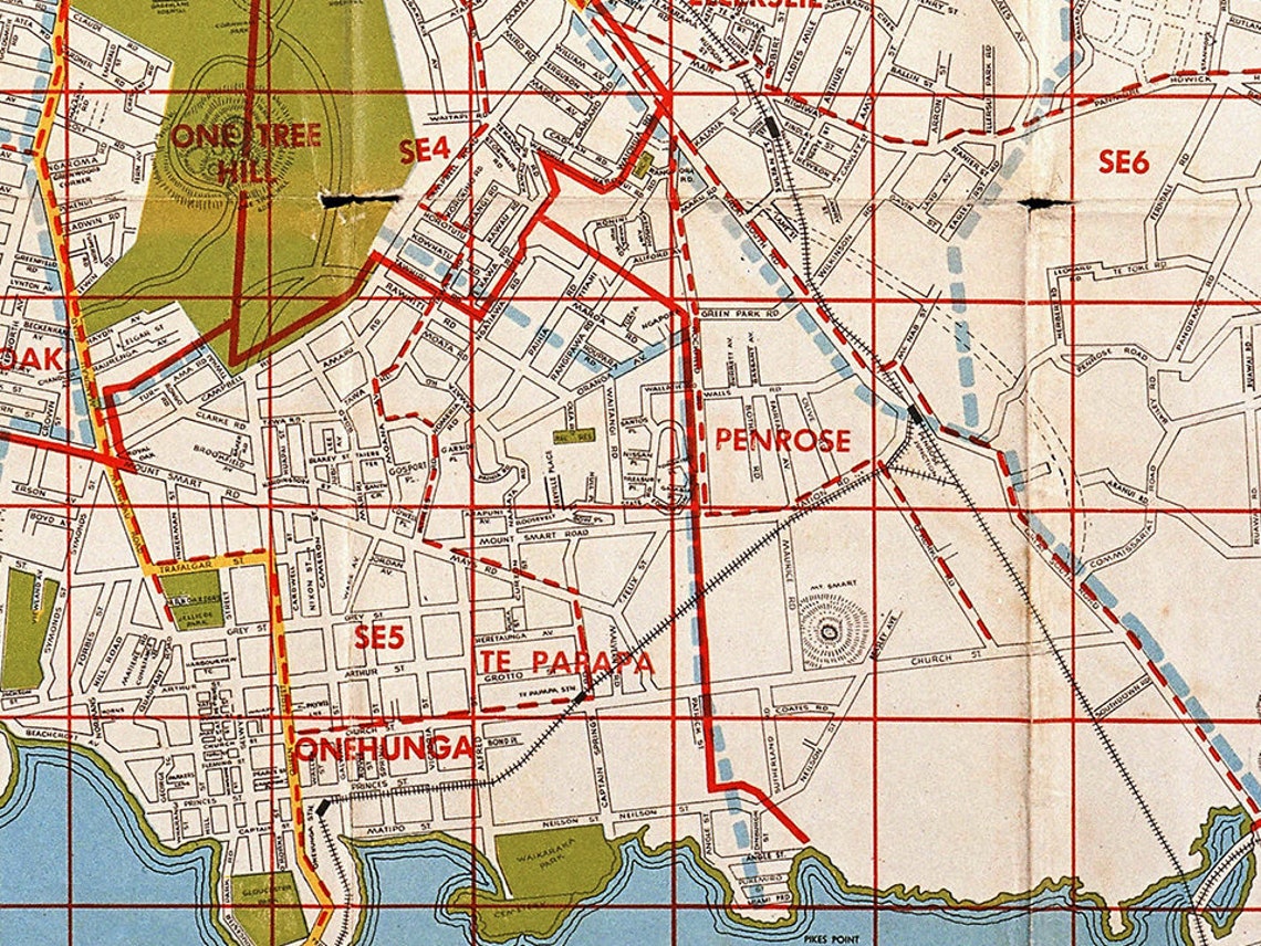 Vintage Map of Auckland Old Auckland Print Historic Auckland - Etsy