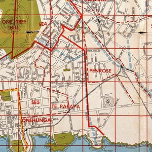 Vintage Map of Auckland, Old Auckland Print, Historic Auckland Wall Art ...