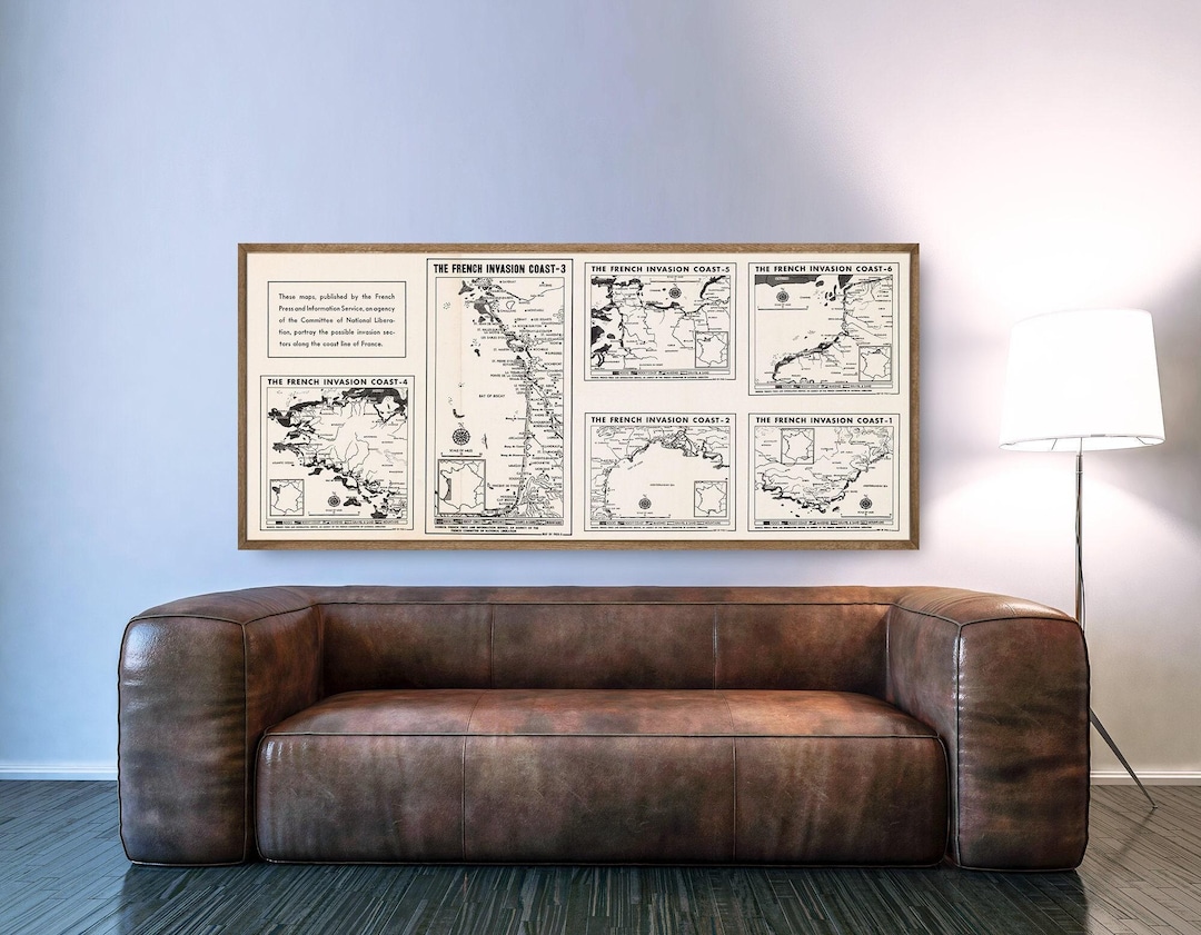 WW2 French Invasion Coast Maps, WWII France, French Coastline, World ...