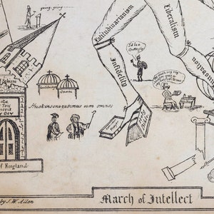March of Intellect Print: 1830s Satirical Caricature - Secularization ...