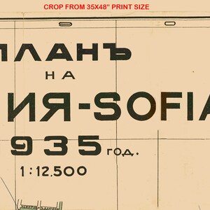 Vintage Map of Sofia Bulgaria, Old Sofia Print, Sofia Wall Art ...