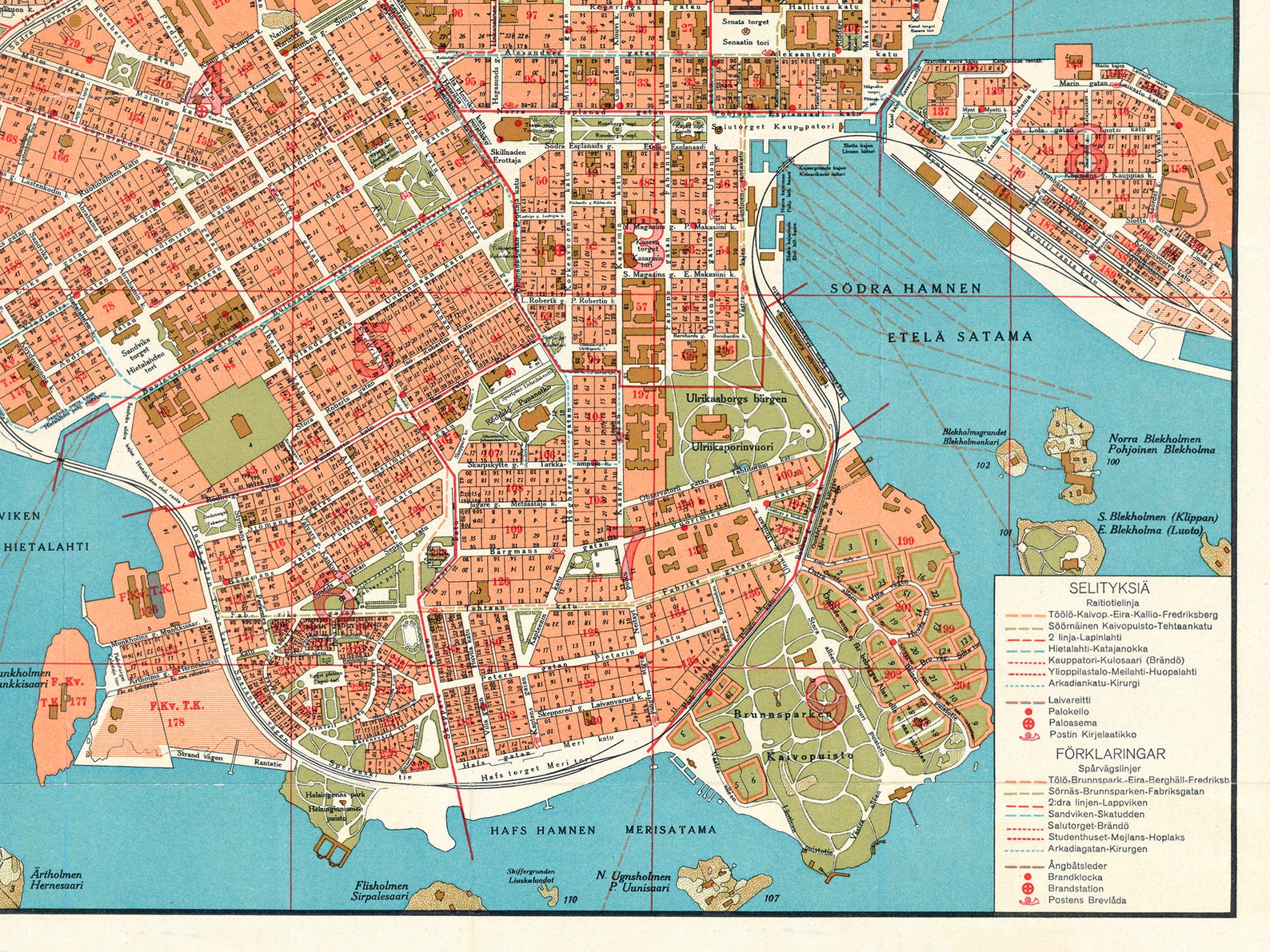 Vintage Map of Helsinki Old Helsinki Map Helsinki Print - Etsy