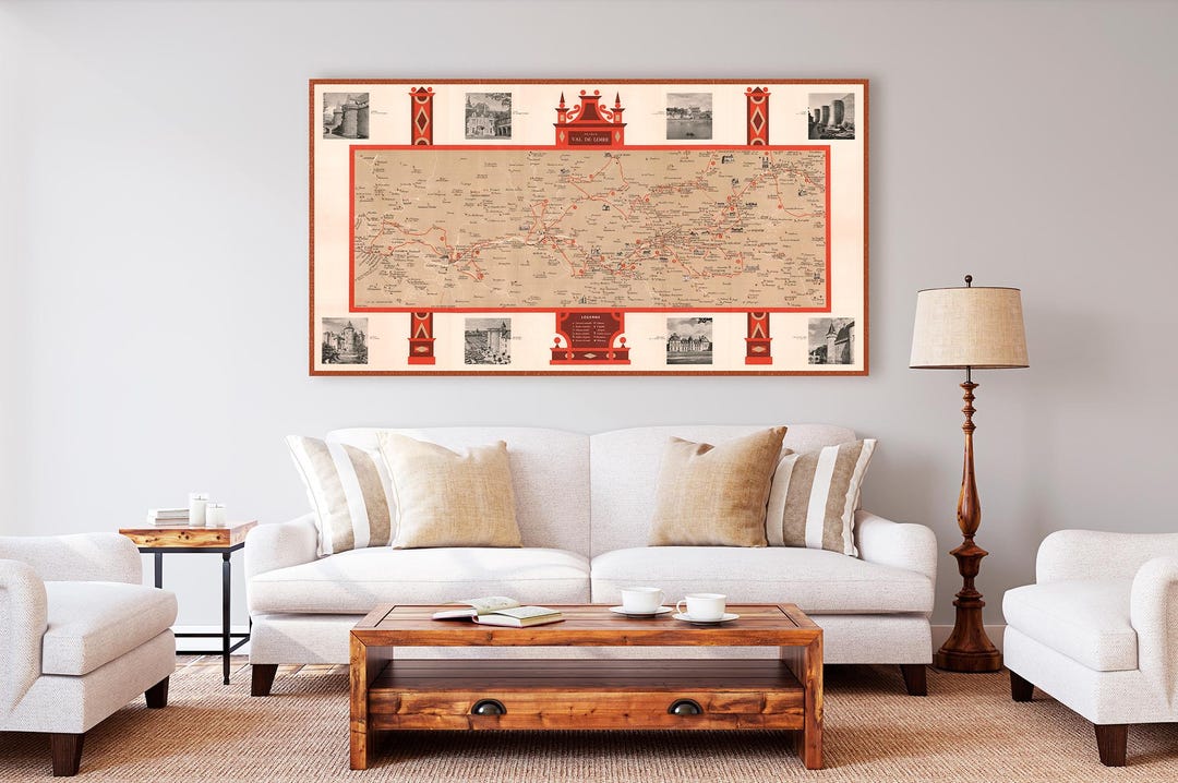France Val De Loire Chateaux and Wine, Tourist Map of the Loire Valley ...