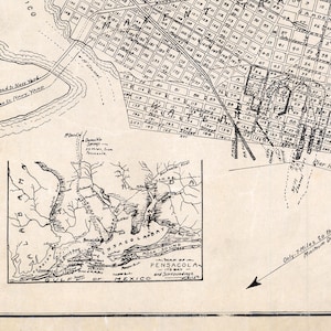 A Comprehensive Map of Pensacola, Florida : a Guide for the Tourist ...