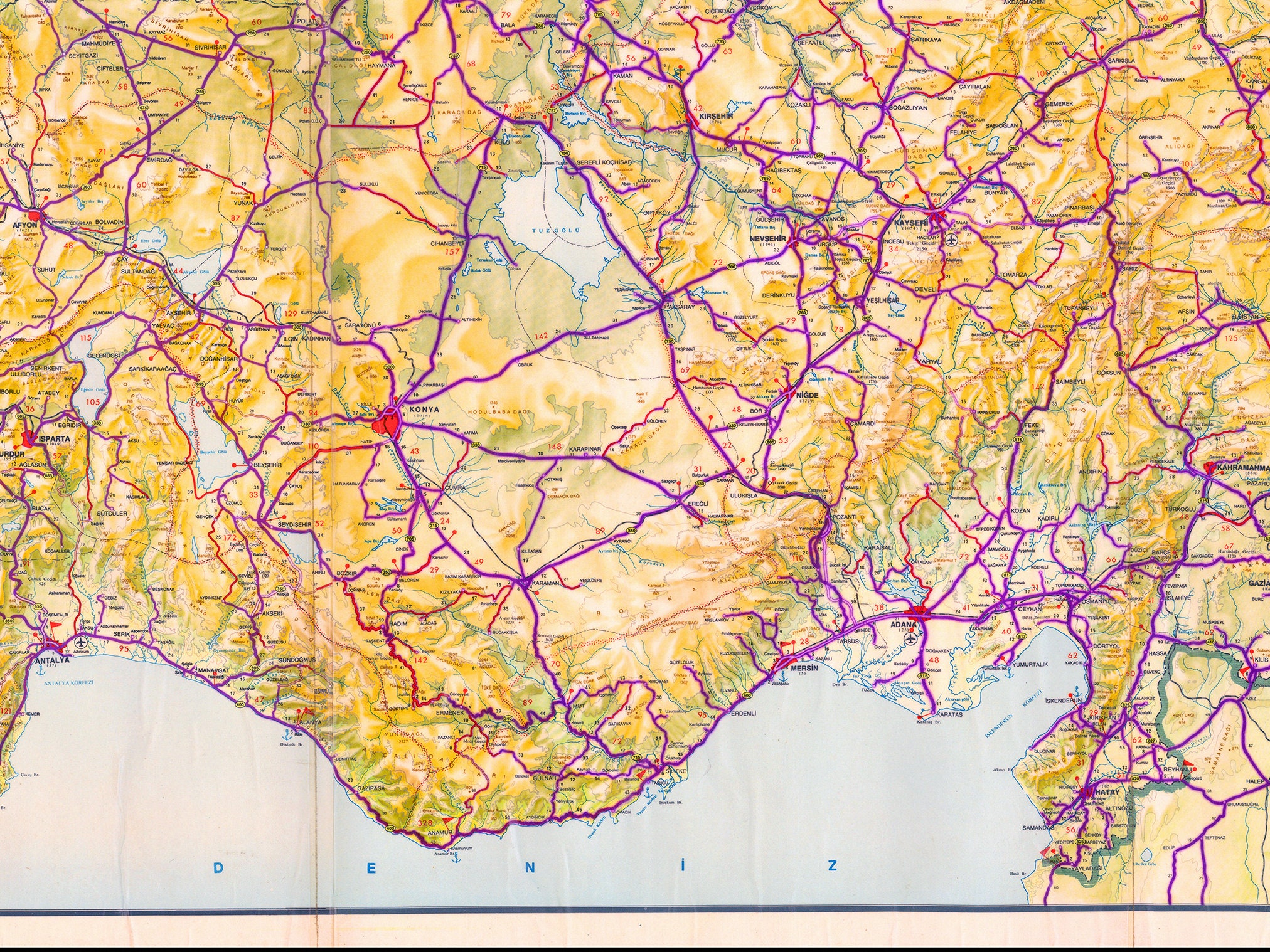 Vintage Map of Turkey Old Turkey Wall Art Turkey Poster Map - Etsy
