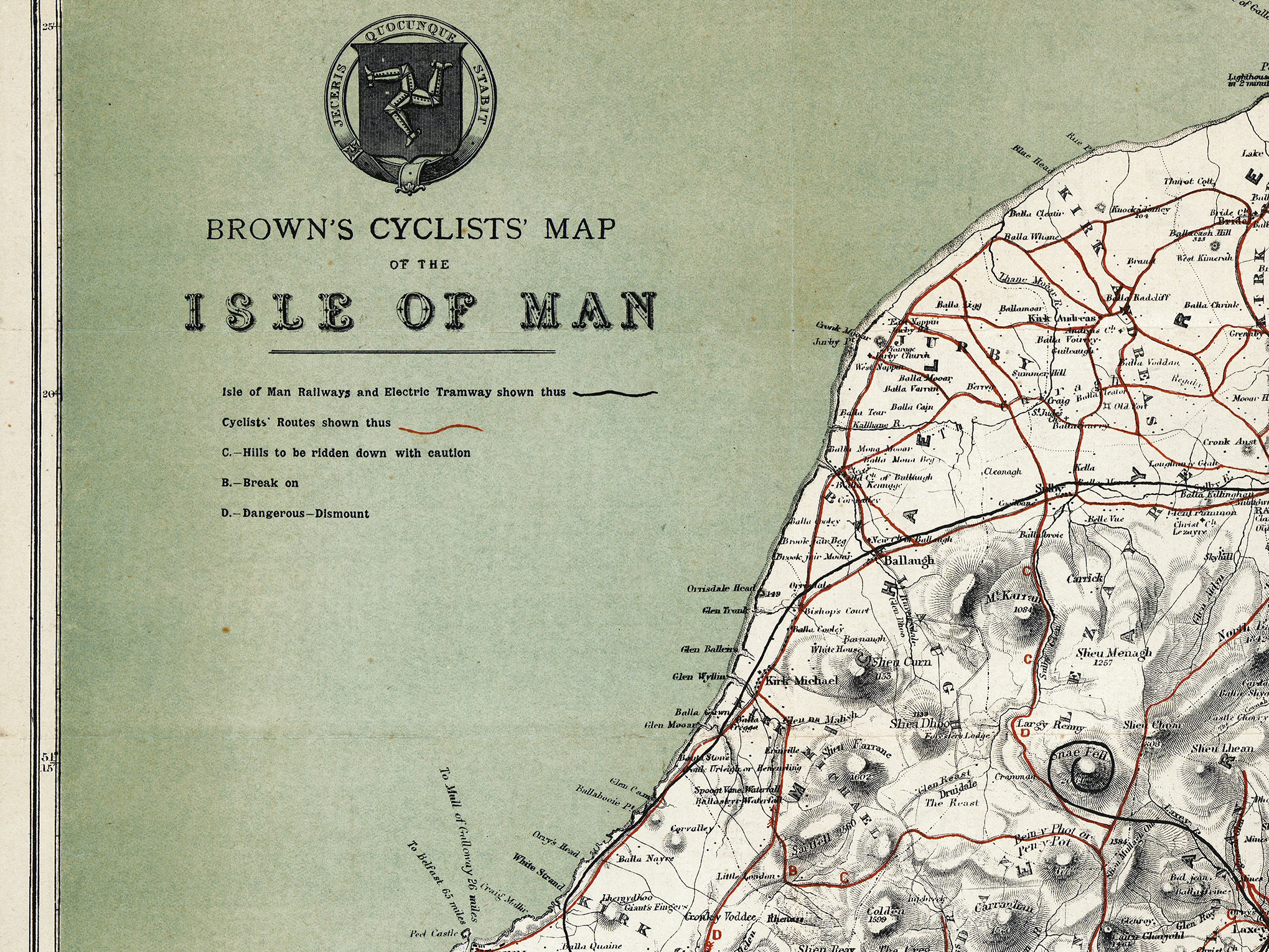 Vintage Map of the Isle of Man Mann Map Old Isle of Man Map | Etsy