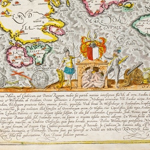 Ancient Map of Denmark, the First Denmark Map Based Upon Danish Sources ...