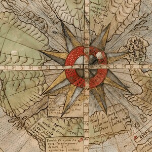 1587 Urbano Monte World Map – Renaissance Flat Earth Planisphere ...