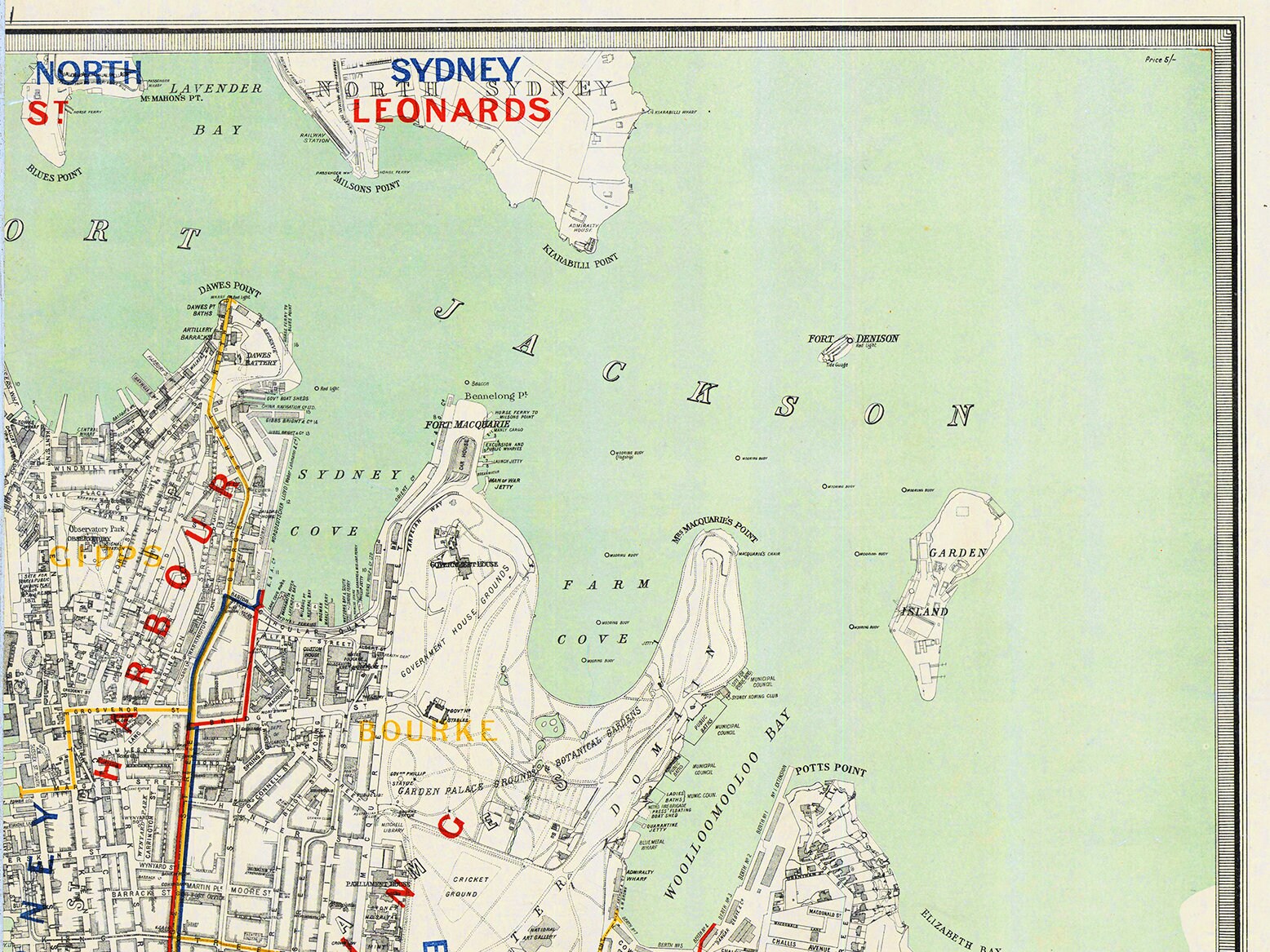 Vintage Map of Sydney Old Sydney Map Australia Maps - Etsy
