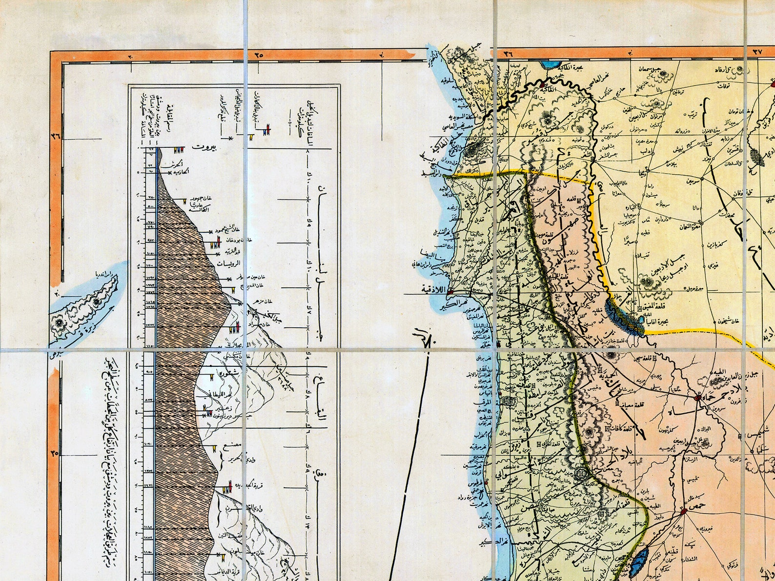 Syria, Lebanon and Palestine, Old Lebanon Map, Old Syria Map, Old ...