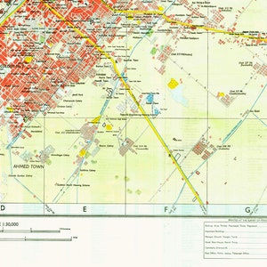 Faisalabad City Map, Faisalabad Pakistan, Faisalabad Map Print, Large ...