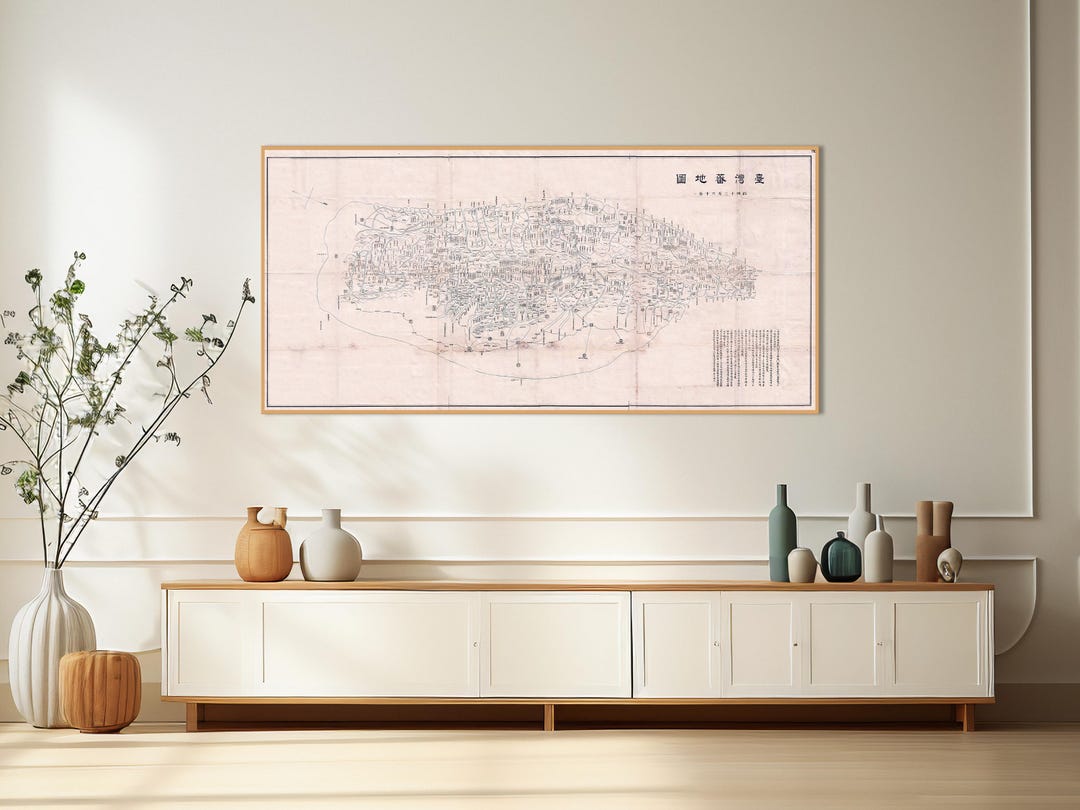 1896 Taiwan Aboriginal Tribes Map - Vintage Indigenous Population Chart ...