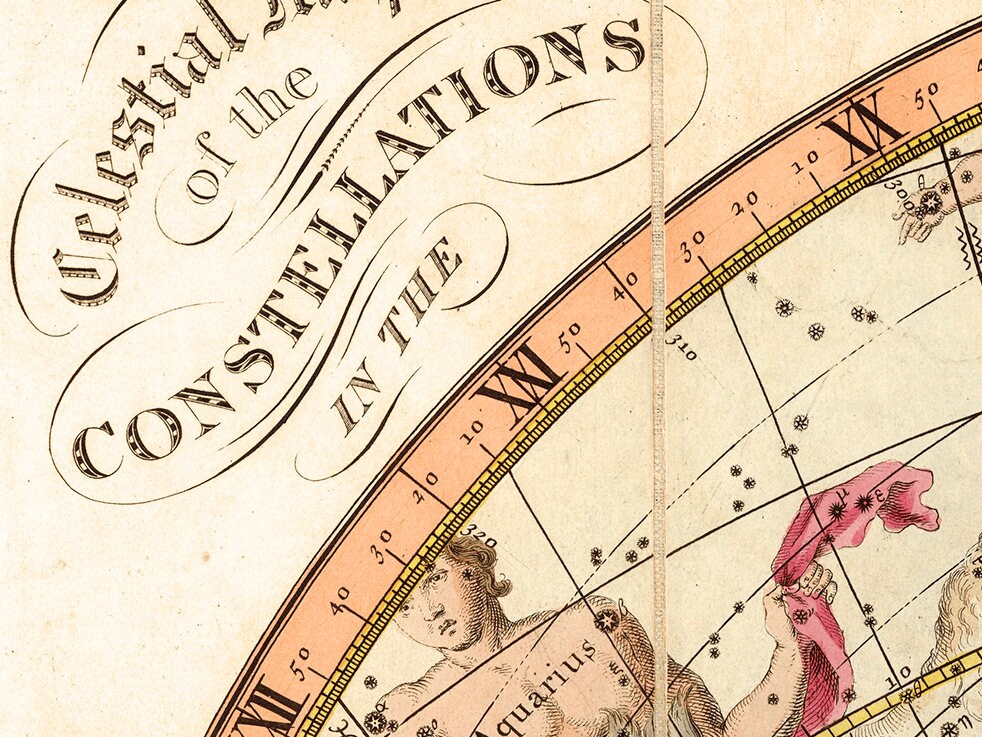 Celestial Map Constellation map Heavens map Astronomical | Etsy