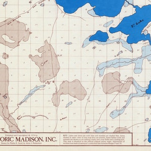 Old Madison Map Vintage Map of Madison WI Madison Lakes - Etsy