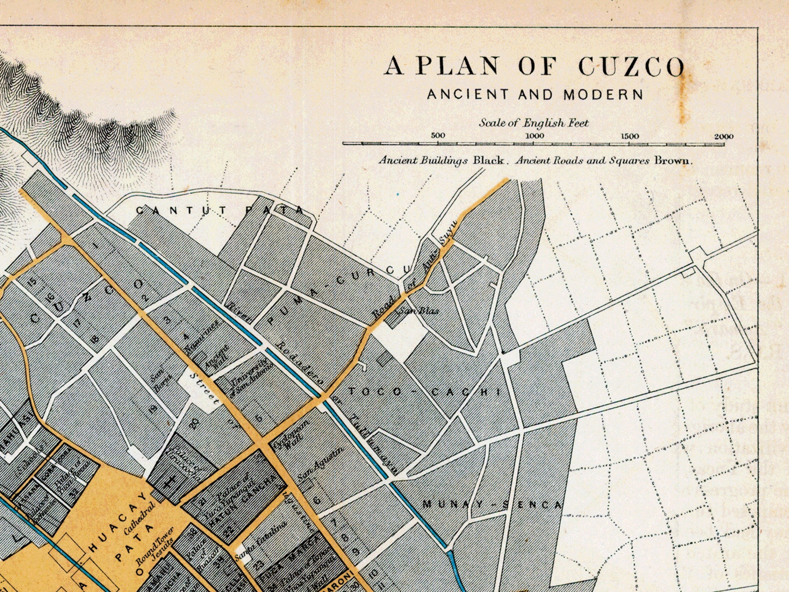 Cusco Peru Map Vintage Cusco Map Cusco Print Cusco Poster - Etsy