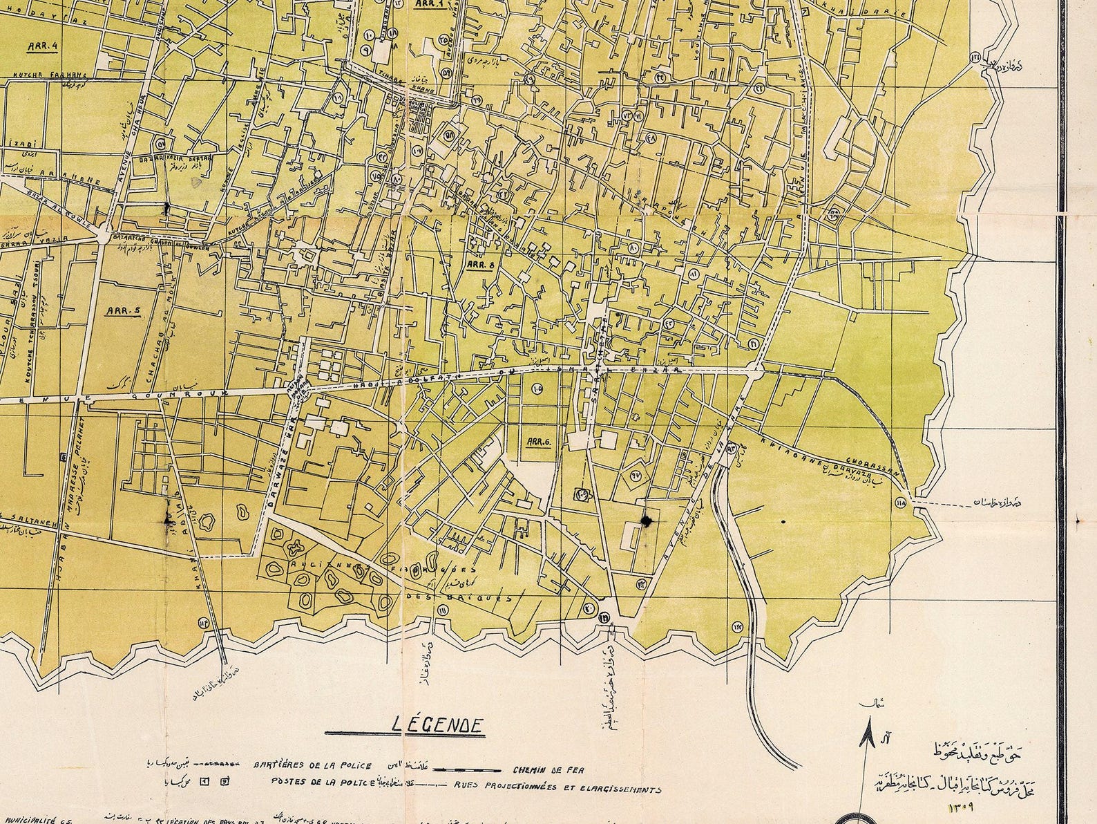 Old Tehran Map Print: 1930 Farsi & French Historical Art - Etsy UK