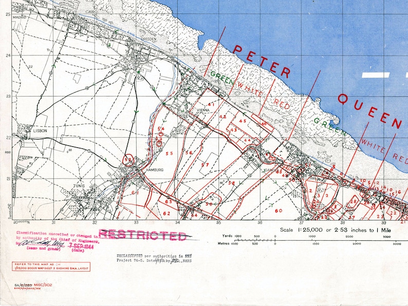 WW2 Map of D-day Sword Beach Ultra-secret BIGOT D-day Map - Etsy Israel