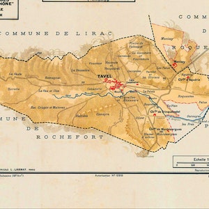 Wines of Châteauneuf-du-pape and Tavel, Famous French Wines Map, Aocs ...