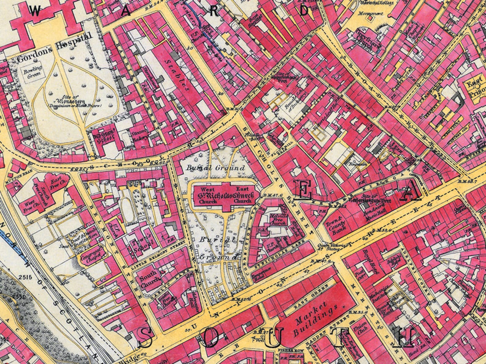 Vintage Map of Aberdeen Old Aberdeen Map Aberdeen Print - Etsy Canada