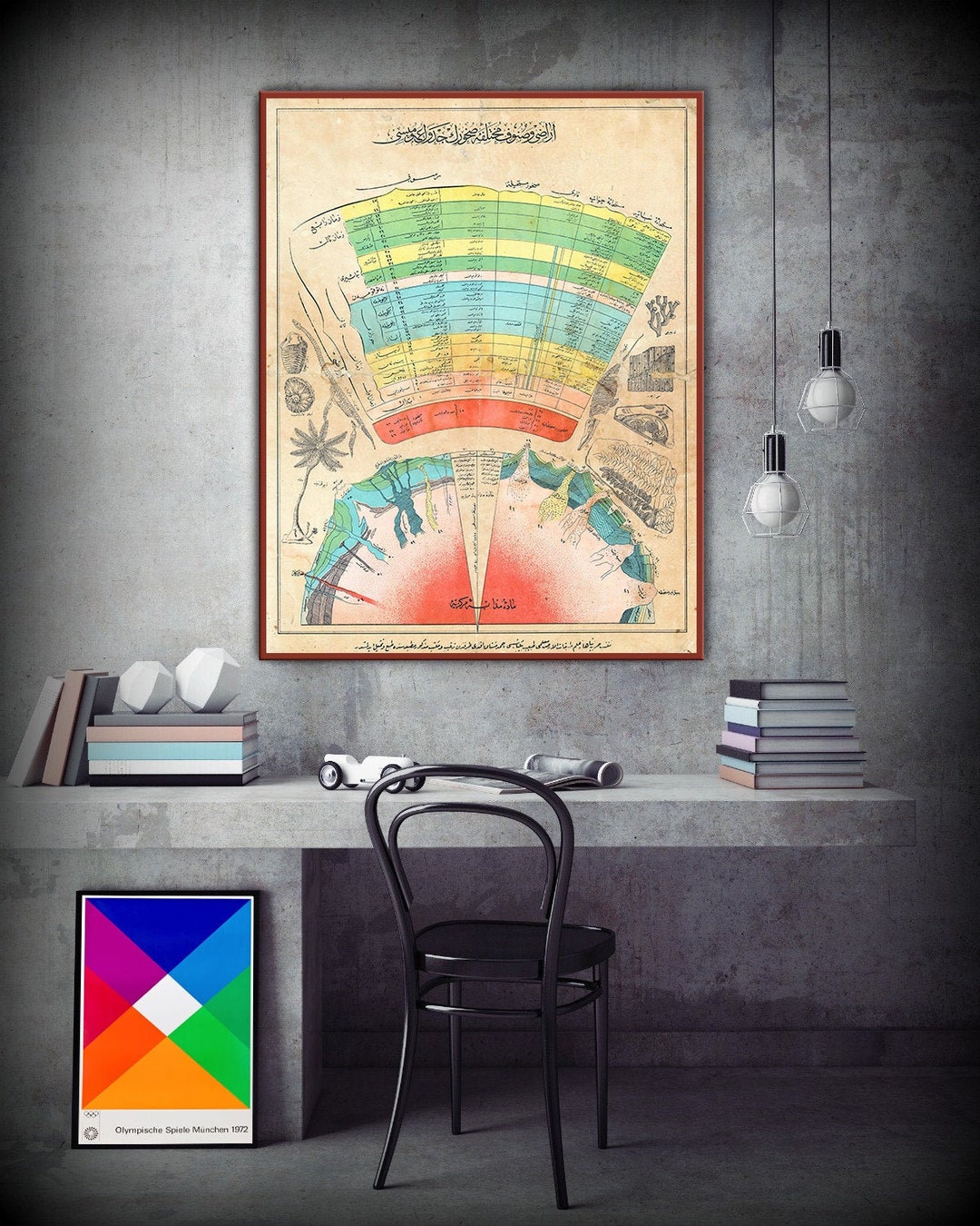 Geological Map Art, Ottoman Diagram Summarizing Geology and ...