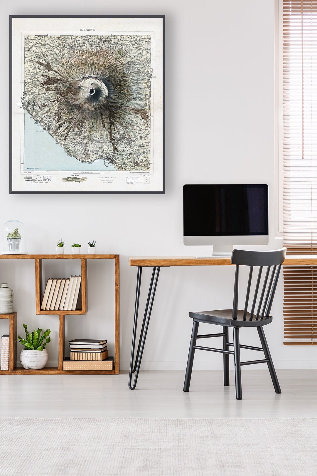 Vesuvius Map, Mount Vesuvius Wall Decor, Mt. Vesuvius Poster, Vesuvius ...