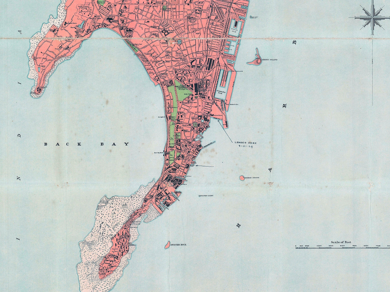 Antique Map of Mumbai Old Mumbai Map Mumbai Wall Map Mumbai - Etsy