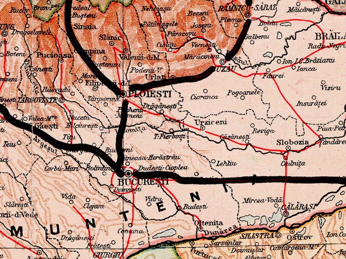 Vintage Map of Romania Old Romania Map Romanian Gifts Large | Etsy