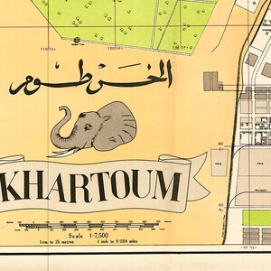 Vintage Map of Khartoum, Old Khartoum City Print, Sudan Gifts. - Etsy