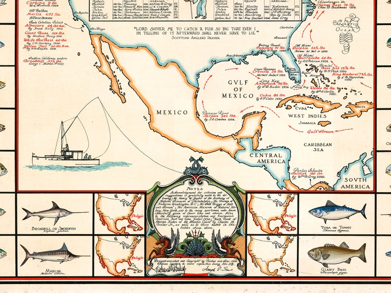 Game Fishes of North America Salt Water Fish Poster Fishing - Etsy
