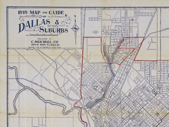 Giclée Dallas wall map Dallas poster map Dallas TX map. Dallas map ...