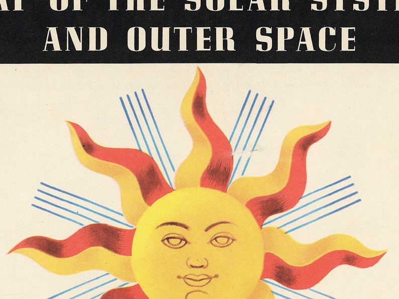 Vintage Poster of Solar System and Outer Space Constellations - Etsy