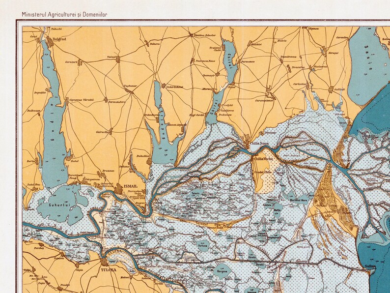 Danube River Delta Romania Danube Delta Map Danube River - Etsy